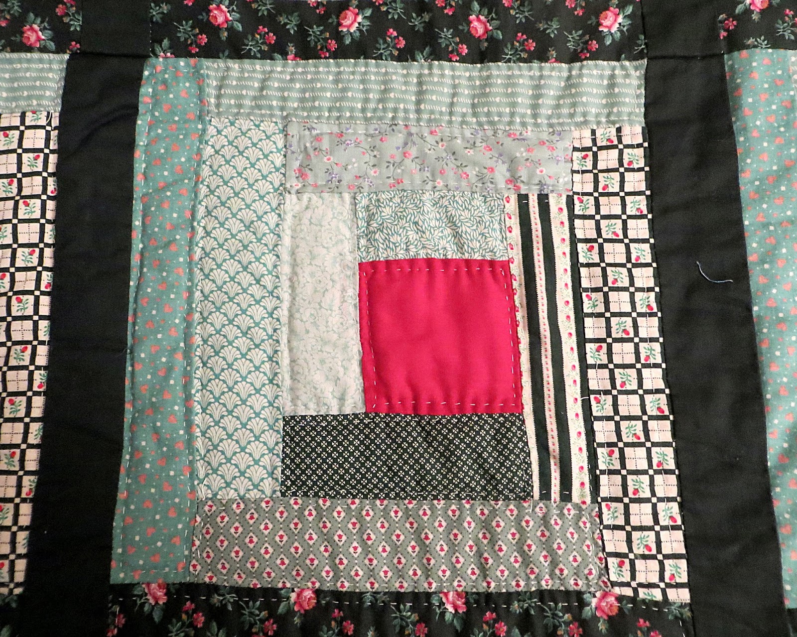 Deborah's Bits and Pieces: Slowly Stitching a Log Cabin