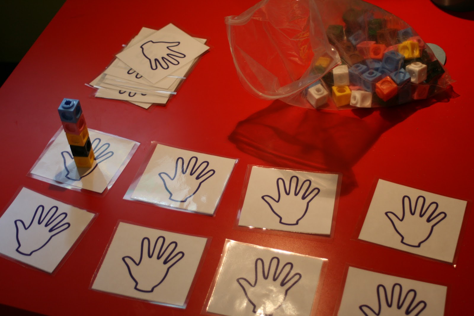HomeSchoolingGarden: Skip counting by 5s using hand prints