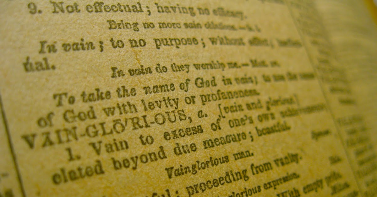 Beauty, and What It Means: Thoughts on a Word: Vainglorious
