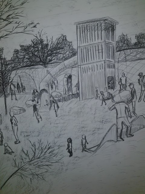 Basic Drawing 1: Gesture Drawing - Dynamic Crowded Scene