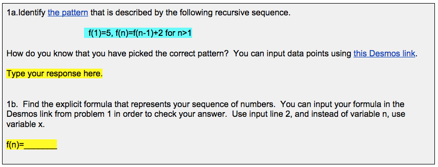 Making Math Visual: SBAC Practice Activities: Patterns and Formulas