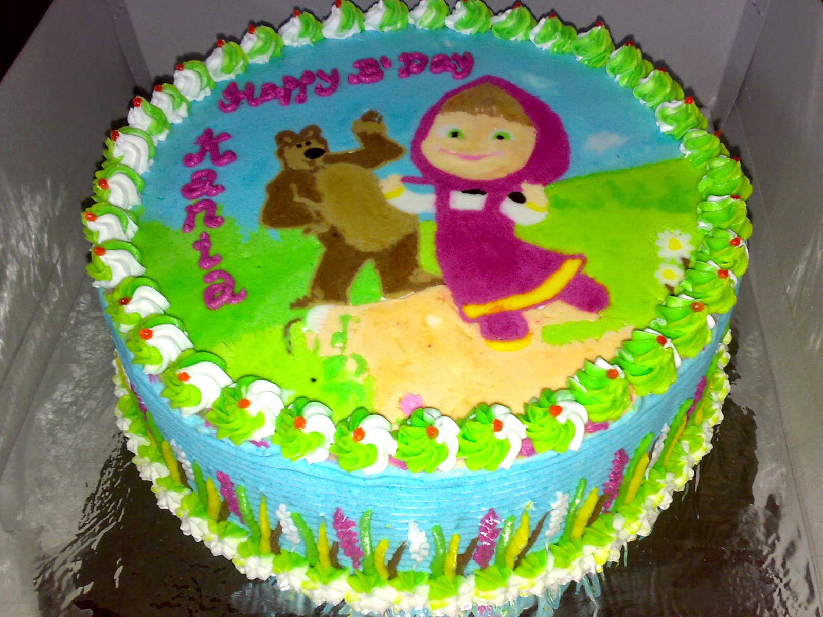 Cake Ulang Tahun tema Marsha and The Bear