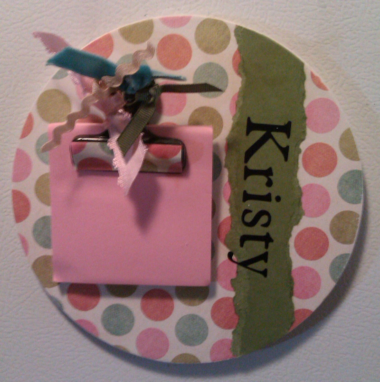 Jen's Happy Spot: Personalized Magnetic Note Holders