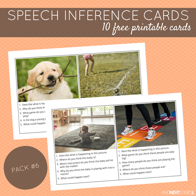 Free Printable Speech Inference Cards - Pack #6 | And Next Comes L ...