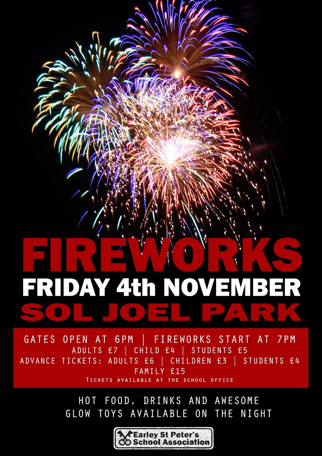 Earley St Peter's School Association: ESPSA Firework Tickets 2016