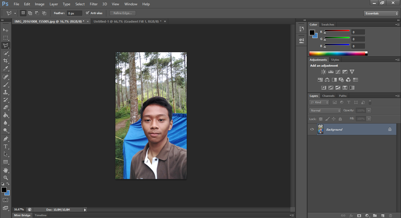 Cara memberi efek pada gambar dengan threshold - Segi Abstrak