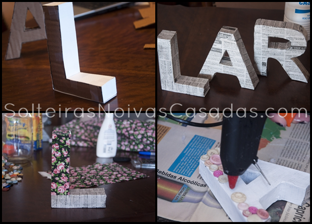 DIY Letras Decorativas em Papel — Solteiras Noivas Casadas