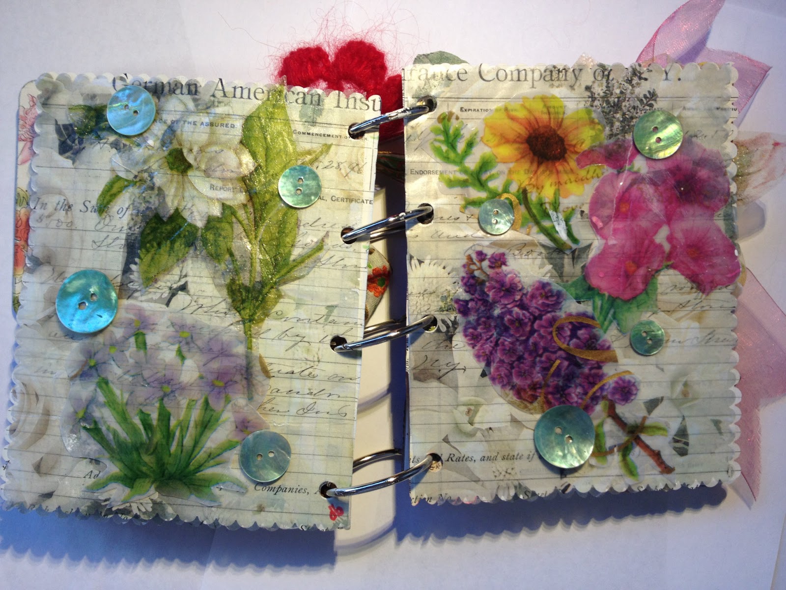 altered book studio.....: Altered Book - Flower Techniques
