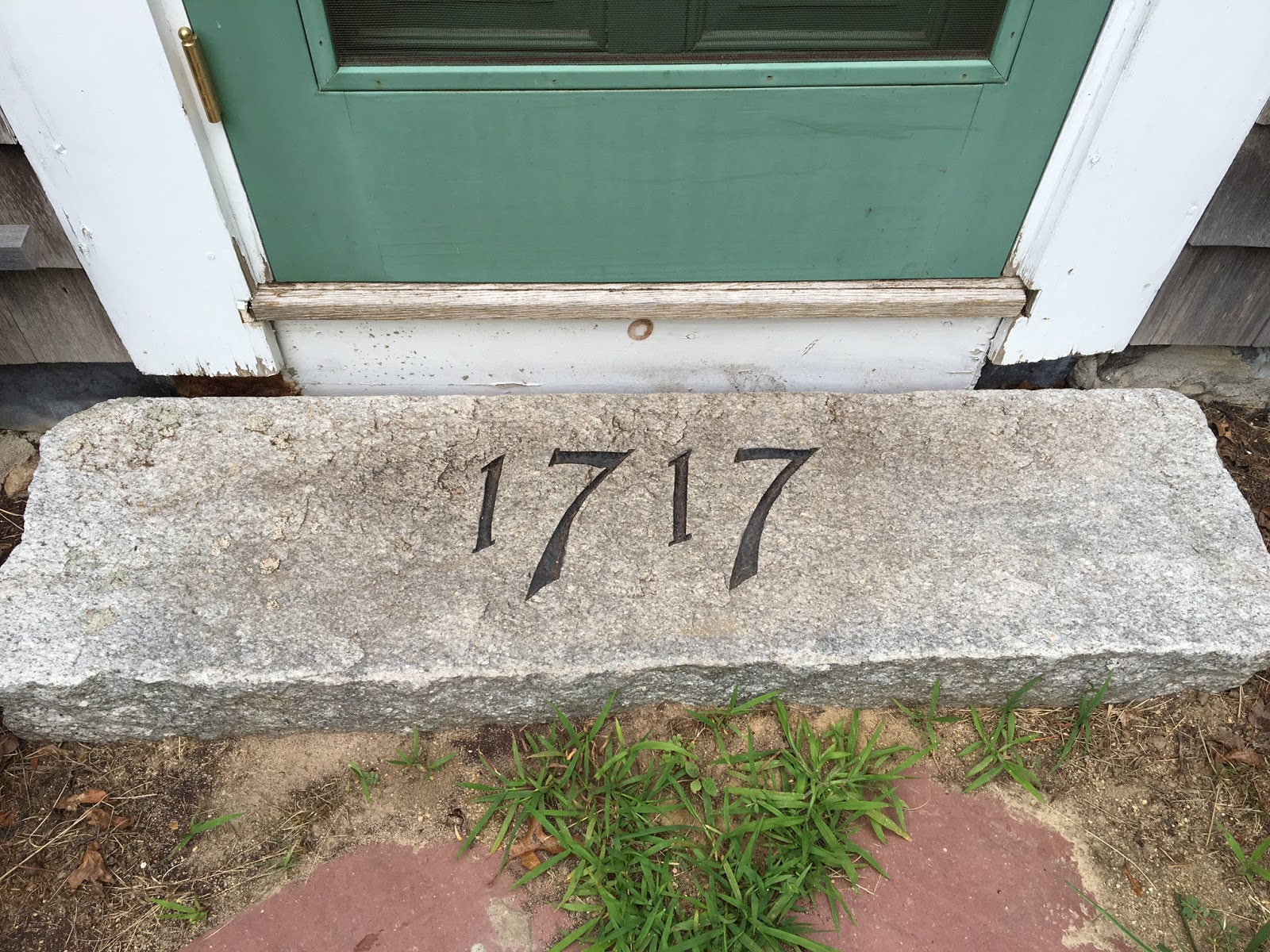 An Old Farm: Engraving A Stepping Stone