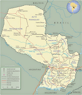 PARAGUAY - GEOGRAPHICAL MAPS OF PARAGUAY