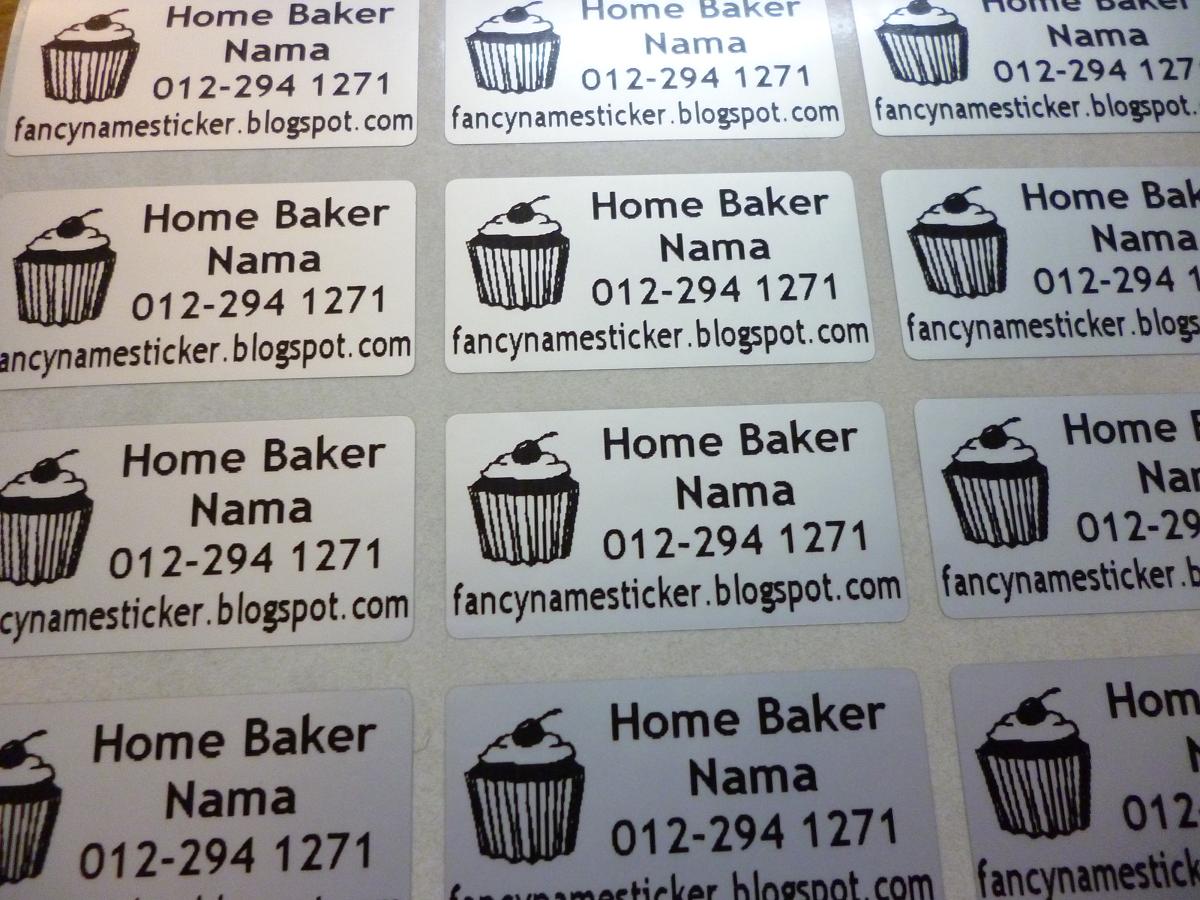 Sticker Nama: Sticker Untuk Home Baker