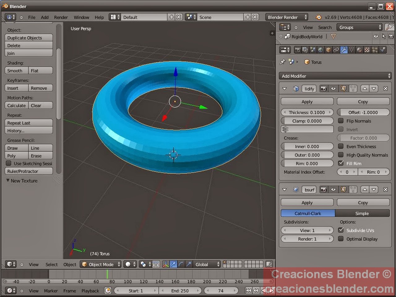 Creaciones Blender: Uso del Addon Cell Fracture en Blender 2.69 para ...