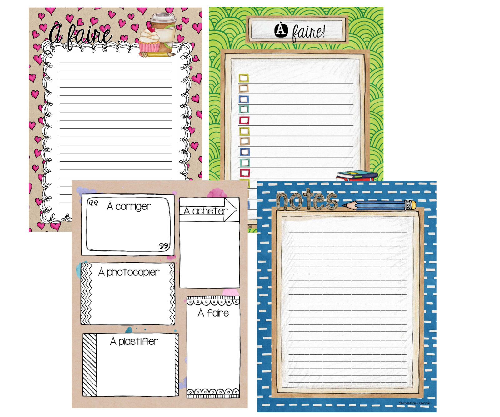 Mme Marie-Julie : Cahier de planification 2016-2017