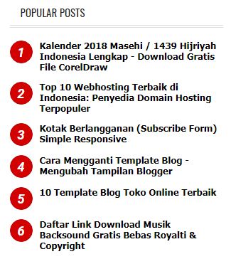 5 Desain Widget Popular Post Keren untuk Blogger > Contoh Blog