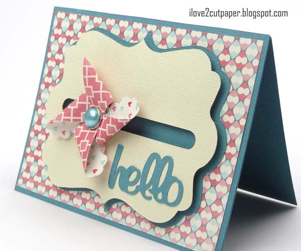 i love 2 cut paper: Penny Spinner Card