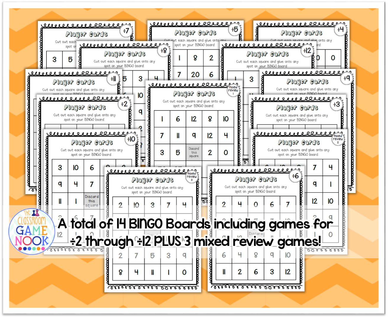 The Classroom Game Nook: Division BINGO {Exclusive Readers FREEBIE!}