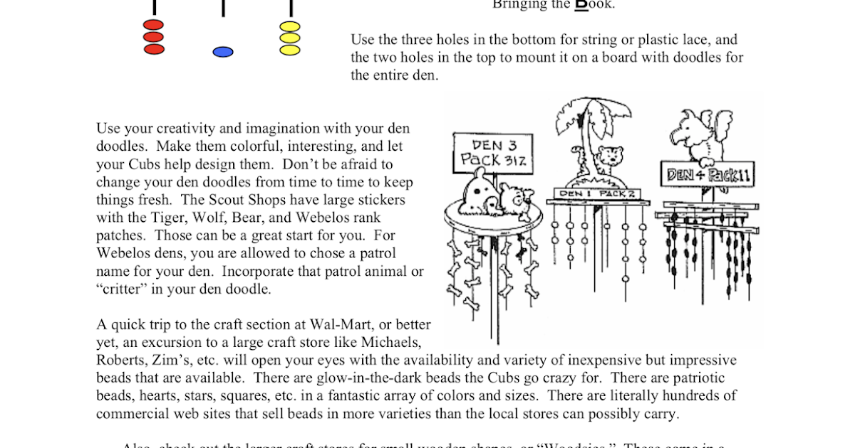 Akela's Council Cub Scout Leader Training: Den Doodle ~ Great Salt Lake ...