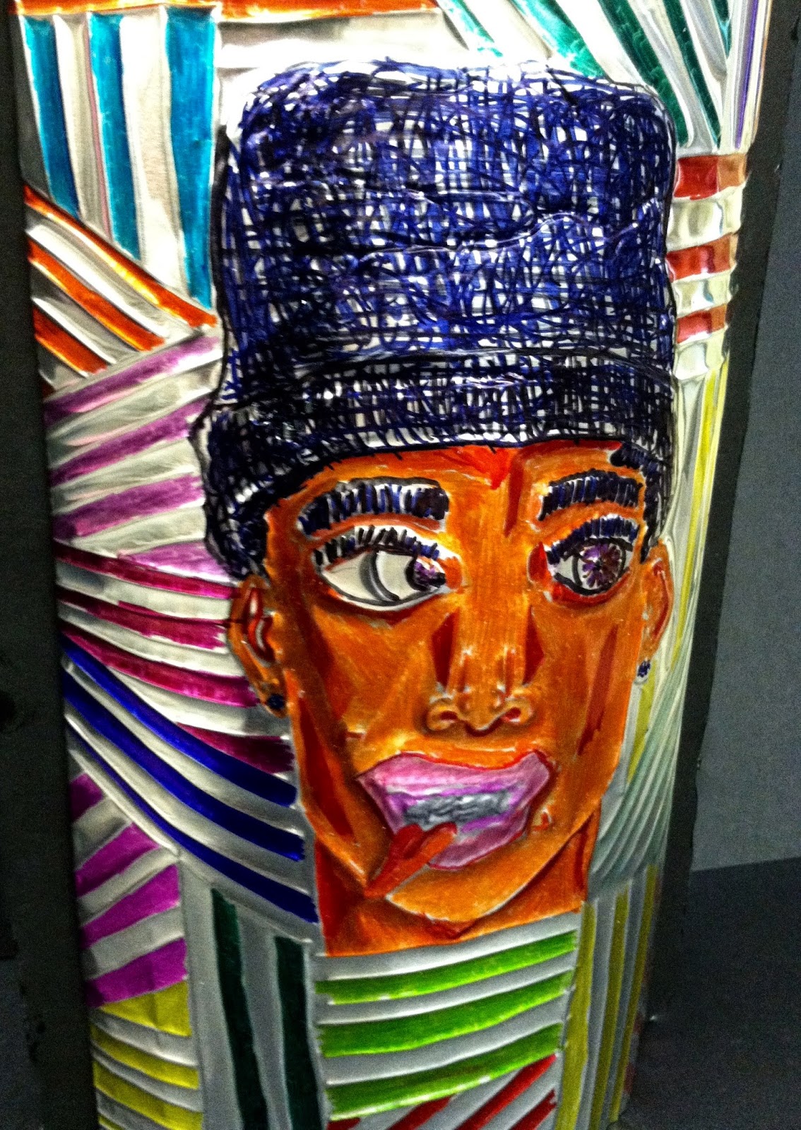 Kids Art Market: Embossed Funk Faces