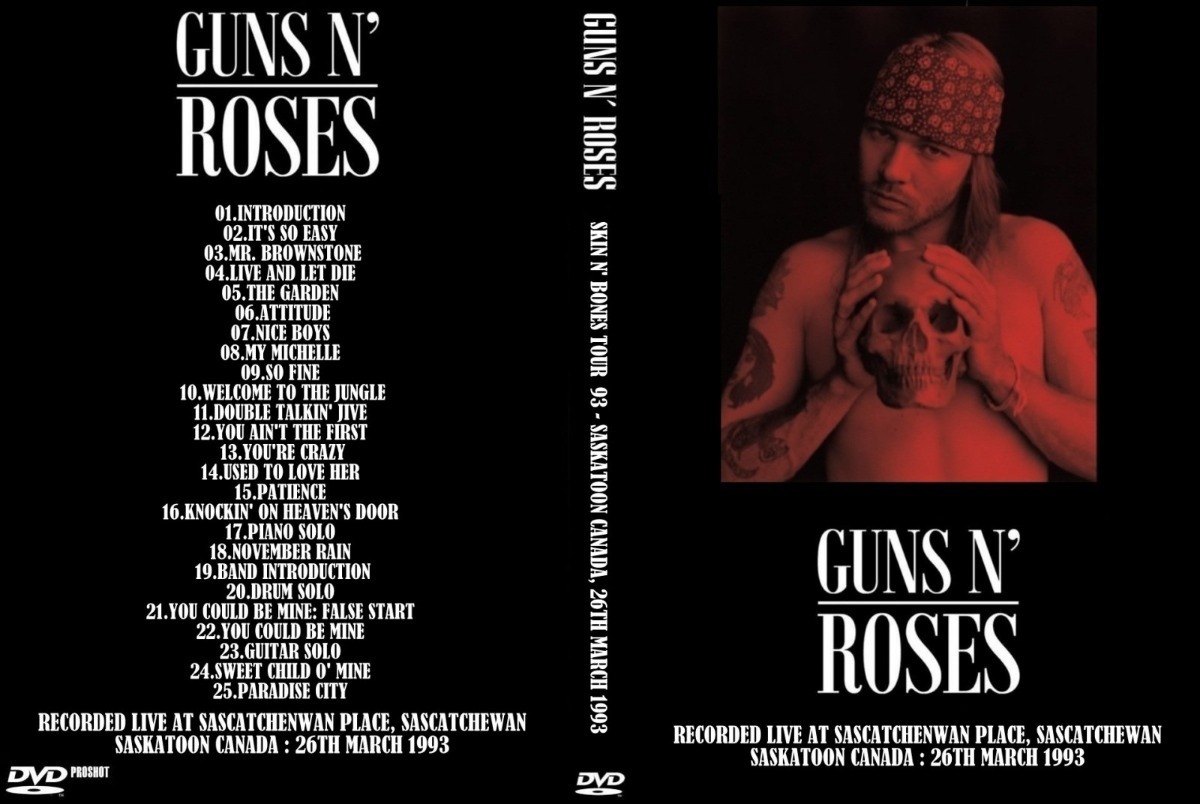 T.U.B.E.: Guns N' Roses - 1993-03-26 - Saskatoon, CANADA (DVDfull pro-shot)