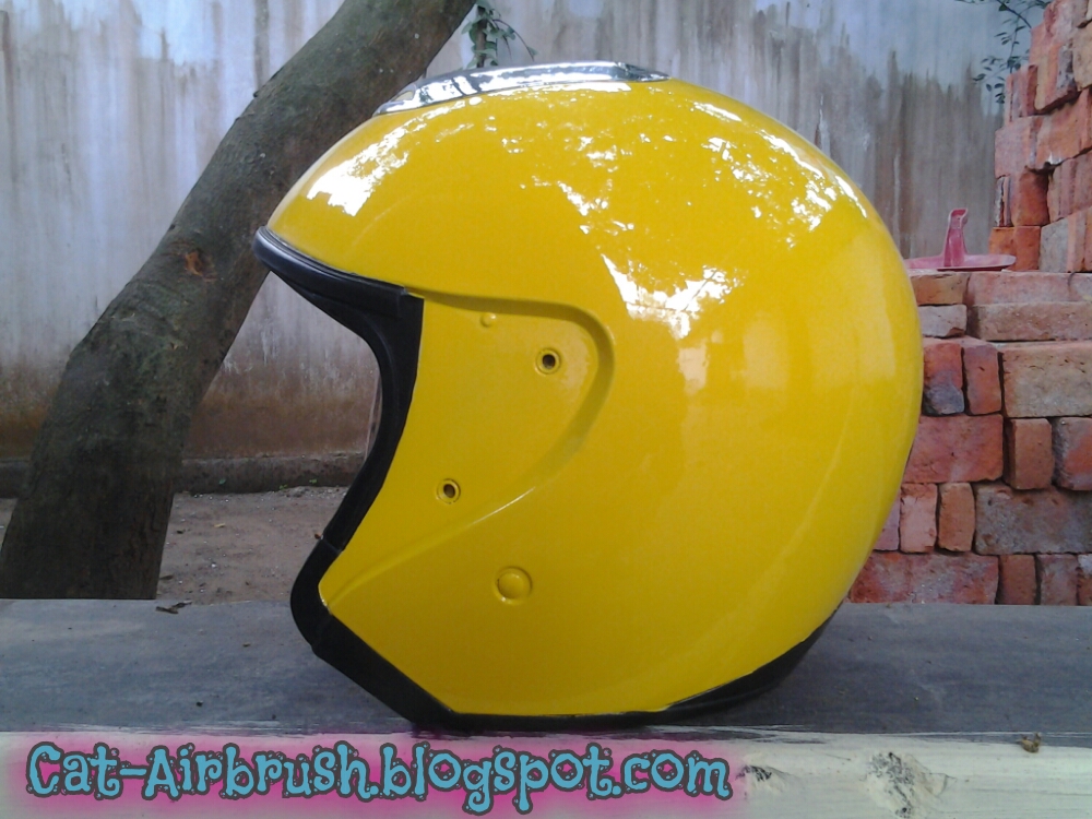 Cat-airbrush.blogspot.co.id : Helm Kyt kuning airbrush motif kumbang ...