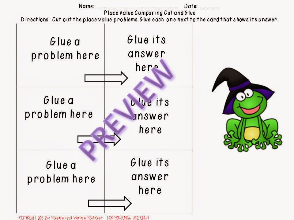 Classroom Freebies Too: Halloween Themed Place Value Practice