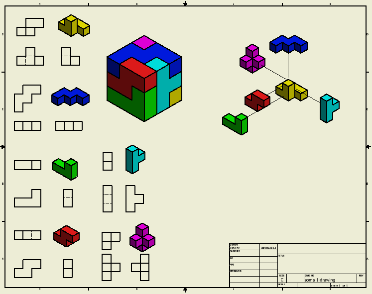 Sean Sung 3D CAD: Inventor Progress (Soma Cubes)