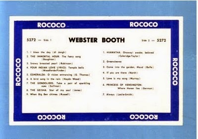 WEBSTER BOOTH -TENOR: RECORDS