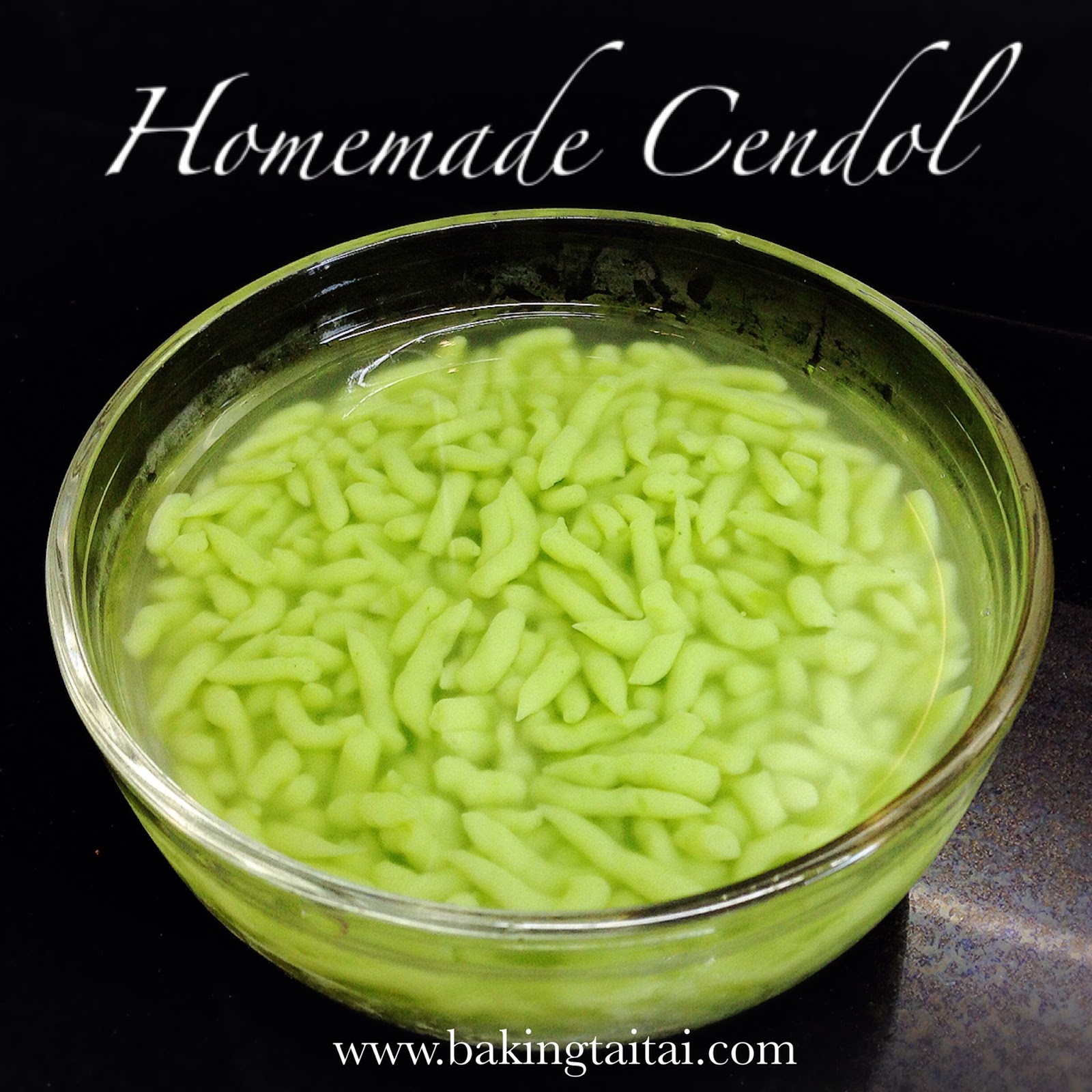 Baking Taitai 烘焙太太: Homemade Cendol 自制煎蕊 （中英加图对照食谱）