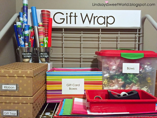 Lindsay's Sweet World: Gift Wrap Storage & Organization