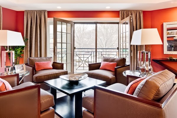 Décoration salon à thème rouge ~ Décoration Salon / Décor de Salon