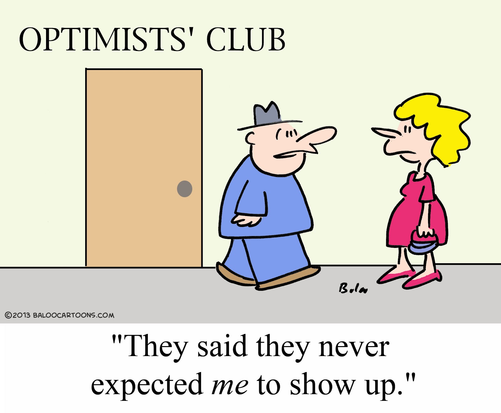 Baloo's non-political cartoon blog: Optimist cartoon