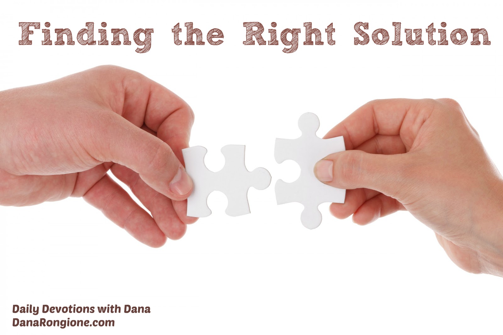 A Word Fitly Spoken: Finding the Right Solution -- A Repost