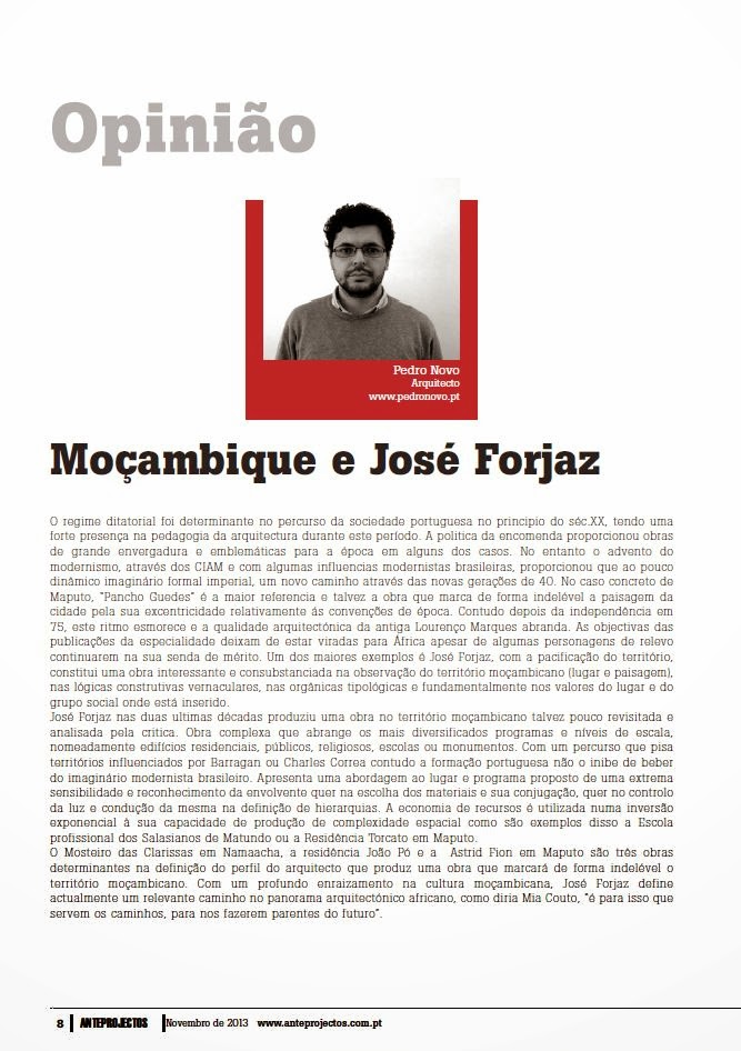 OFFICE MATERIA: Moçambique e José Forjaz