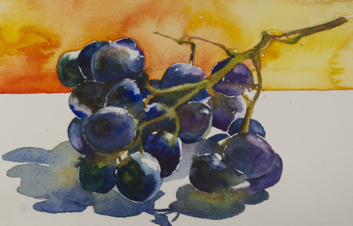 Sue ChurchGrant Daily Painting: Grapes: Visual compliments #3