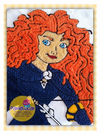 PasteLucas: Princesa Mérida (pastel de panquecitos)