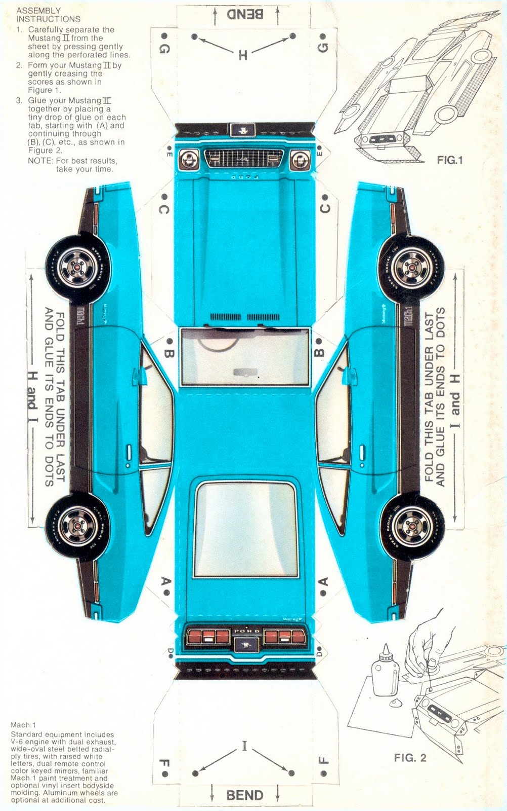 SP. Papel Modelismo: PaperCraft - Ford Mustang II Mach 1 hatchback