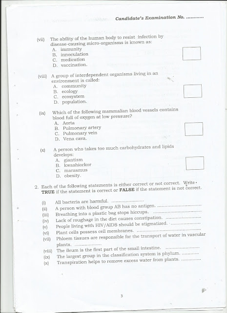 FORM TWO STUDY NOTES & PAST PAPERS BLOG: BIOLOGY--FORM TWO SECONDARY ...