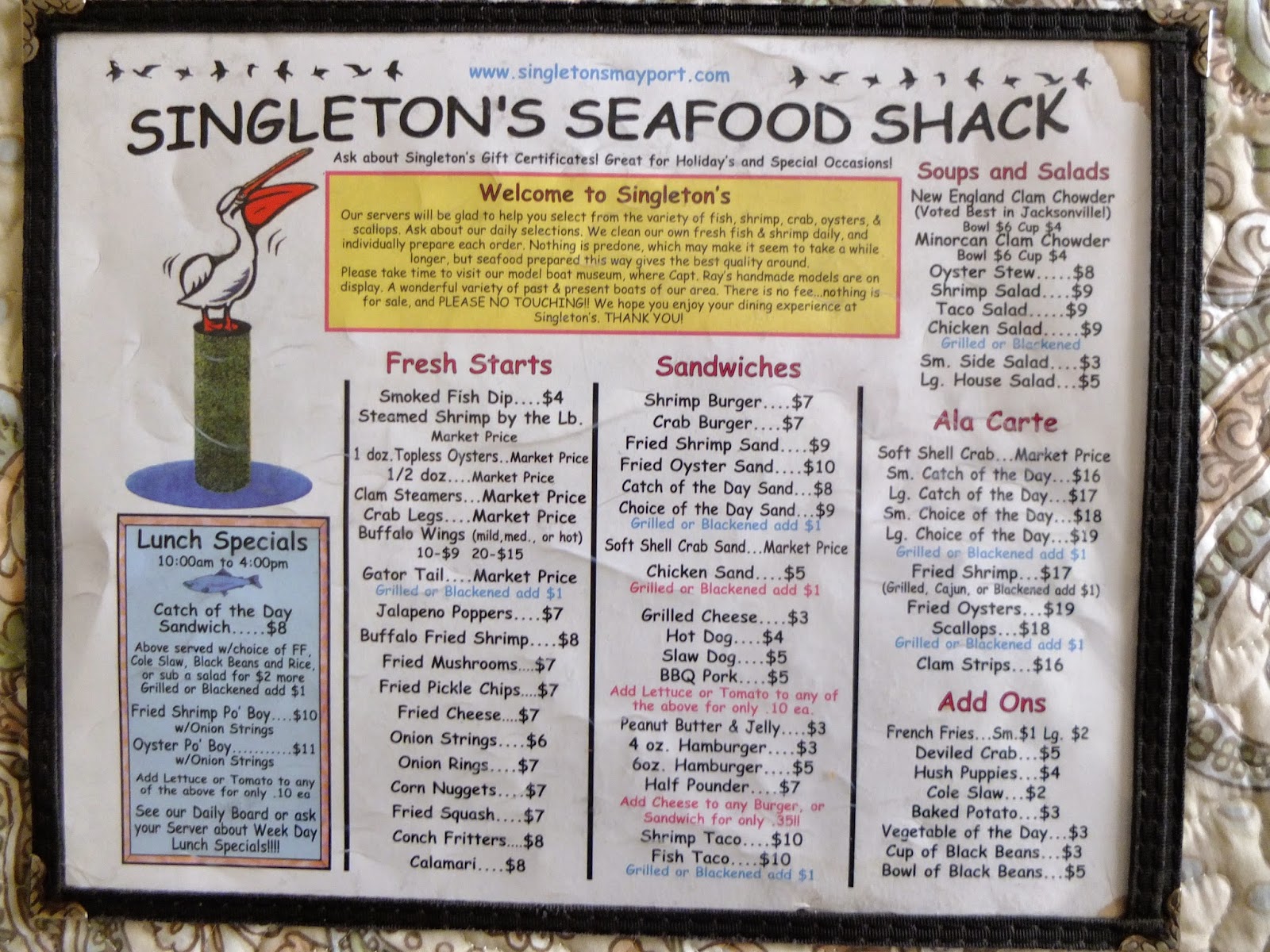 Adventures In Menu Collecting: January 2015