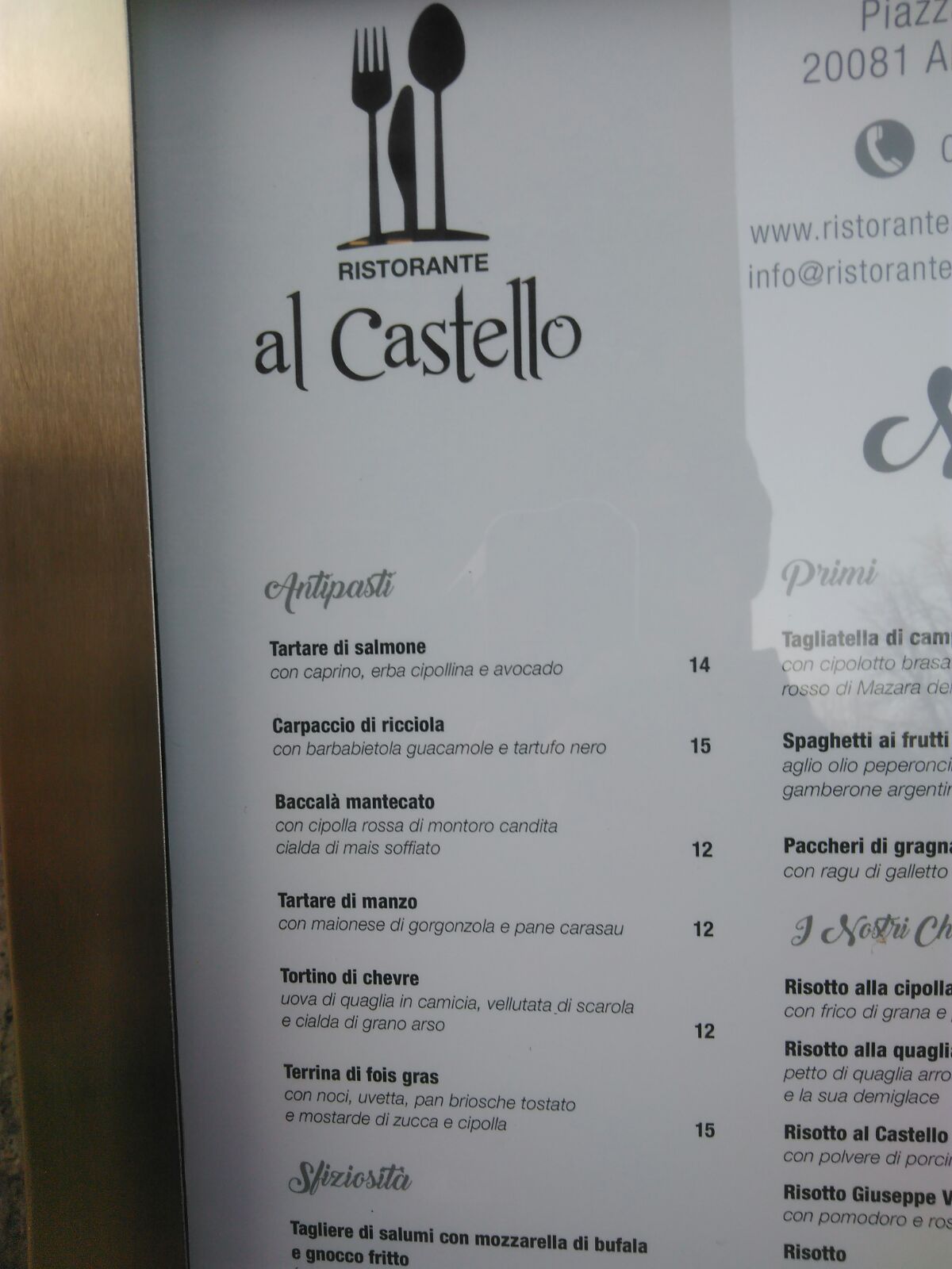 Menu e Prezzi: Ristorante AL CASTELLO ad Abbiategrasso in Piazza ...