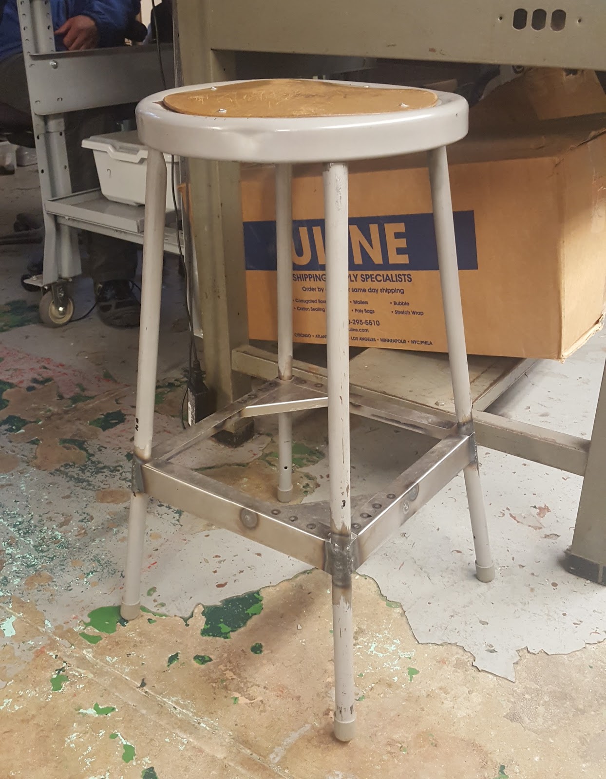 Kelly Coca's Engineering Design Blog: Fixing a Metal Stool Pt. 8