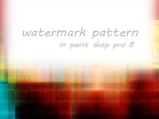 Encompass Rose: Quick Tip: Tiling Watermark Pattern in PSP 8