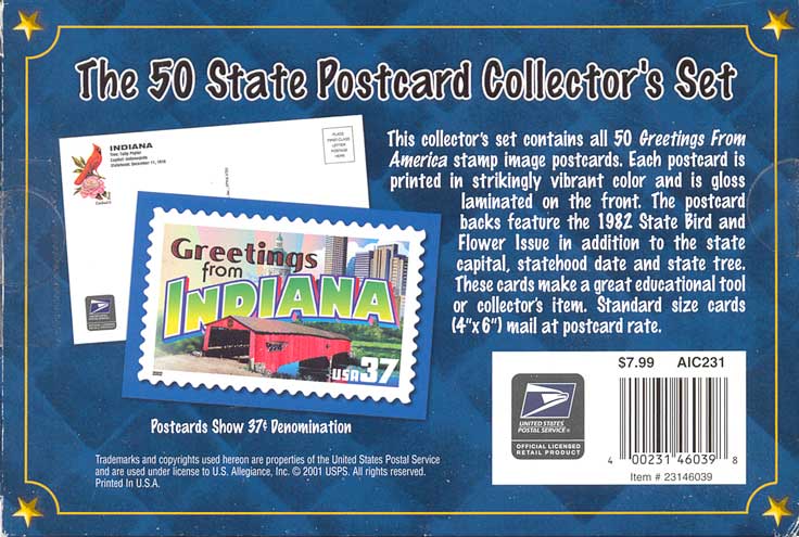 POSTCARDY: the postcard explorer: Greetings From America Stamps - 50 ...
