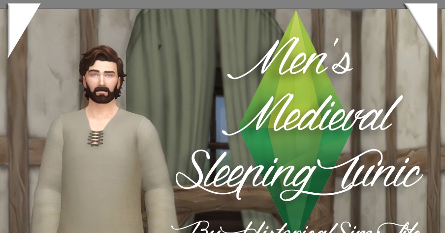 TS4: Men's Medieval Sleeping Tunic | History Lover's Sims Blog