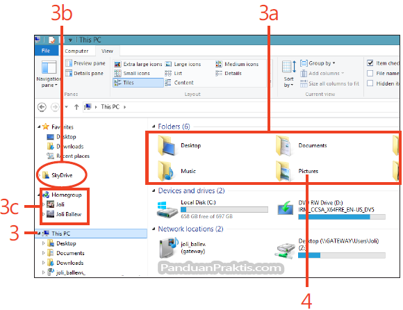 Cara Melakukan Navigasi Di Dalam File Explorer Windows 8.1