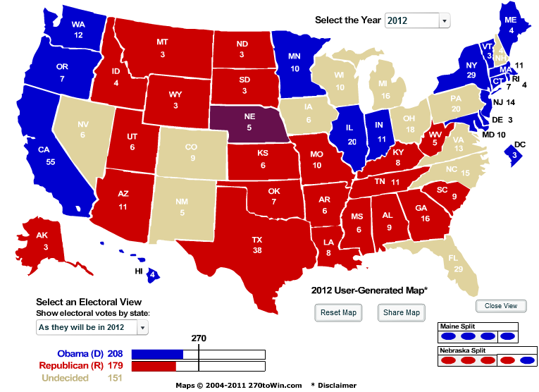 A View From the Ranch: "Wargaming" the 2012 Election - Dec 2011