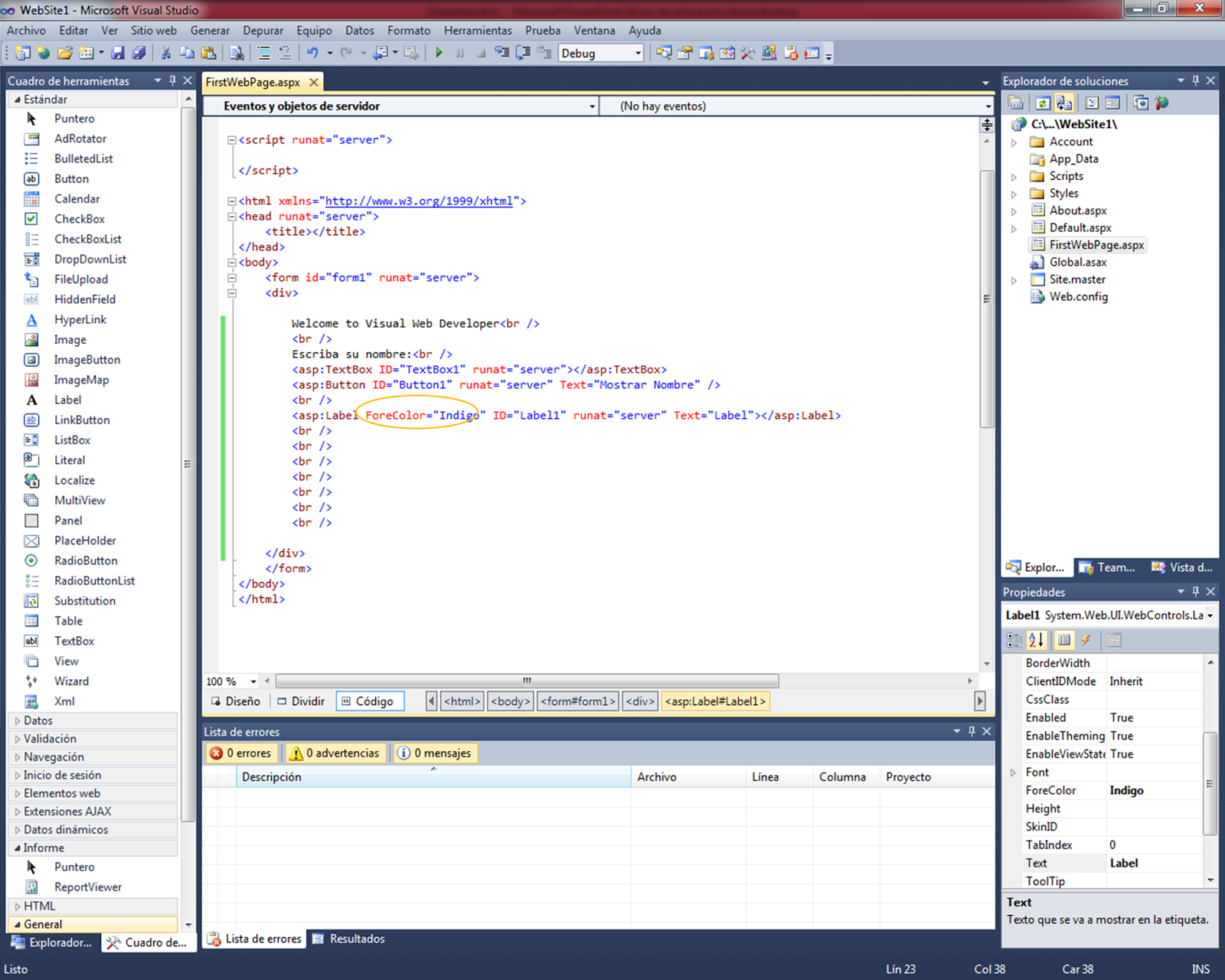 INTRODUCCIÓN A WEB CON VISUAL STUDIO ~ Programando En Visual Studio Con Kike