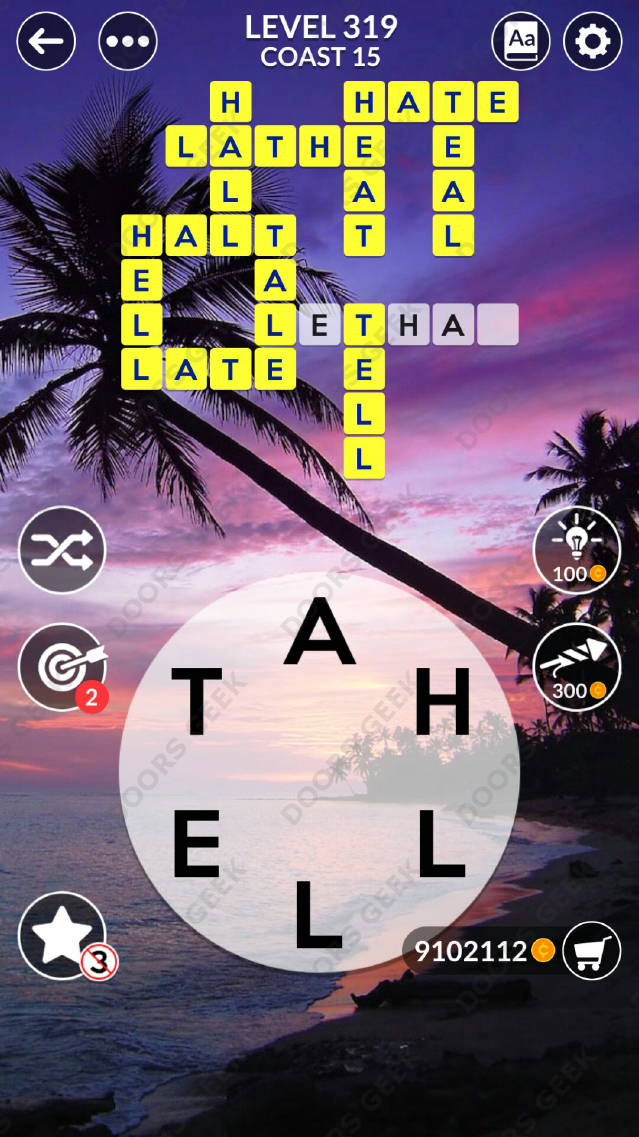 Wordscapes Level 319 Answers ~ Doors Geek