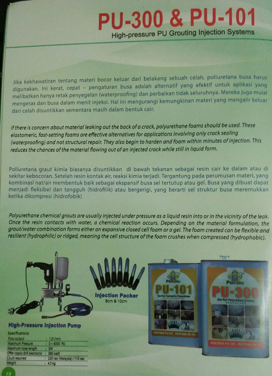 INJEKSI PU 300 POLYURETHANE