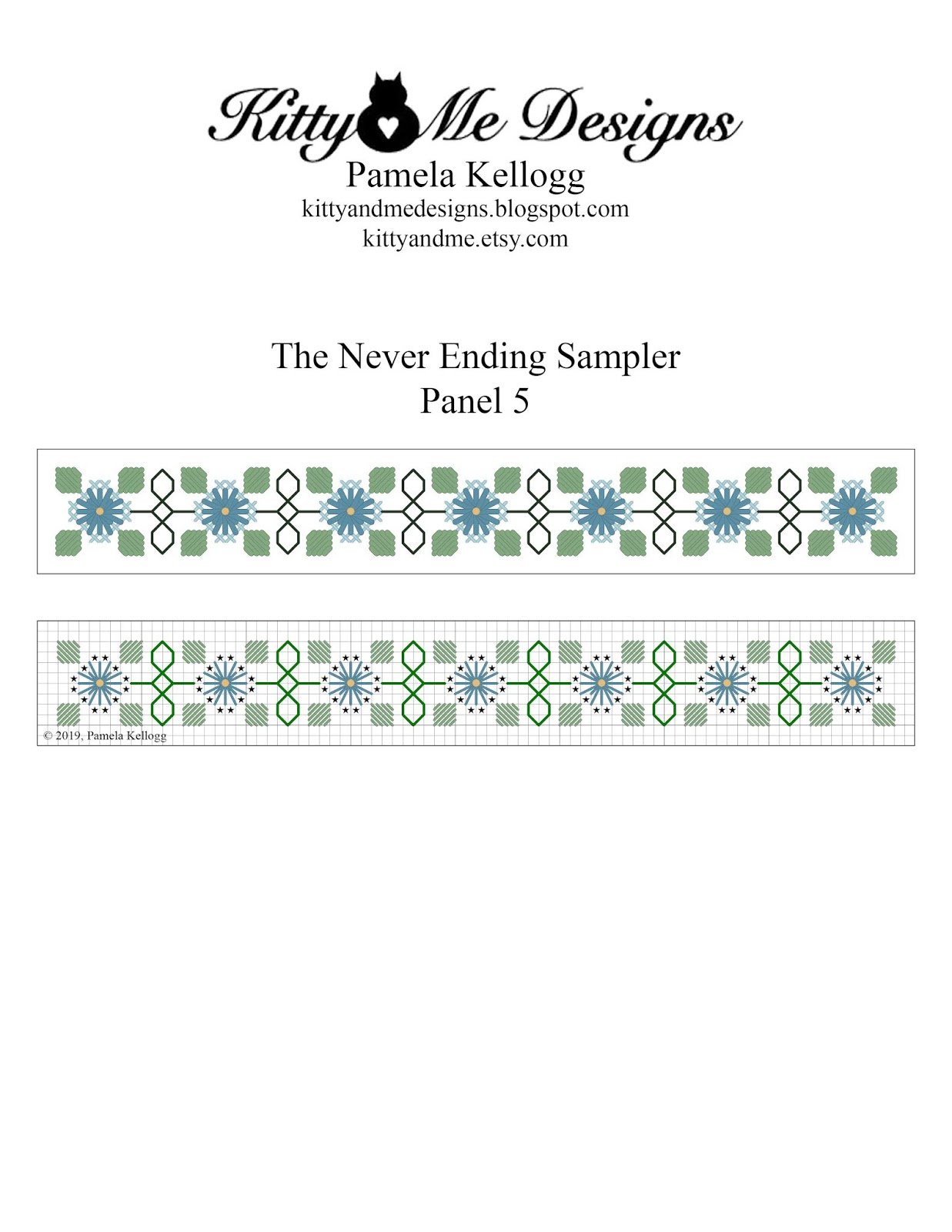 Kitty And Me Designs: Never Ending Sampler Panel 5 Band 1