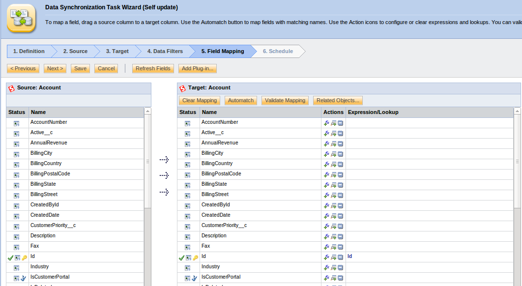 Database Systems Update Data In The Same Salesforce Object With A Self Join Informatica Cloud